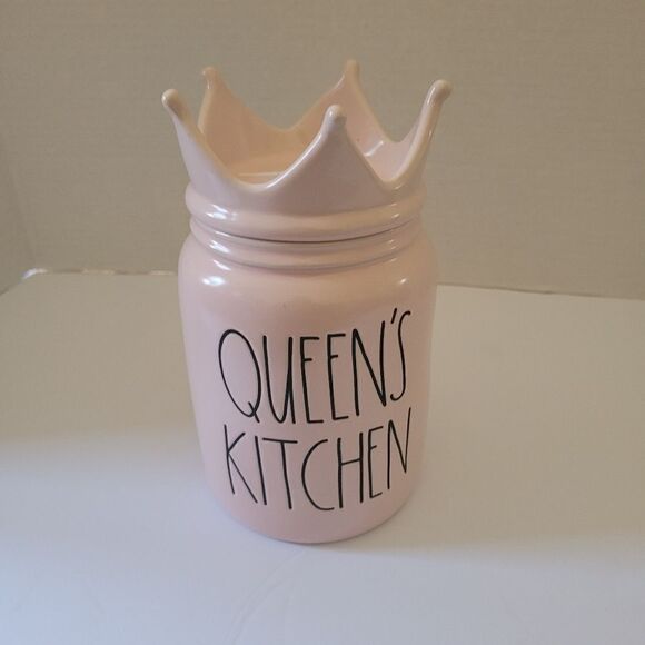 Rae Dunn | Kitchen | Rae Dunn Queens Kitchen Matte Pink Canister With ...